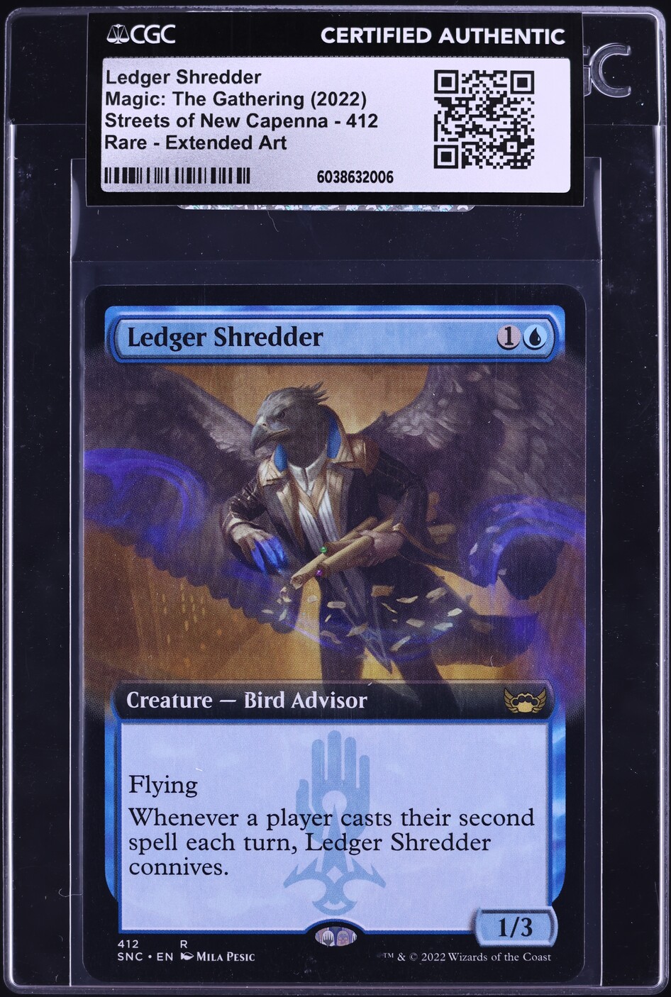 2022 MTG Streets Of New Capenna Extended Art Ledger Shredder #412 CGC AUTH on Fanatics Collect