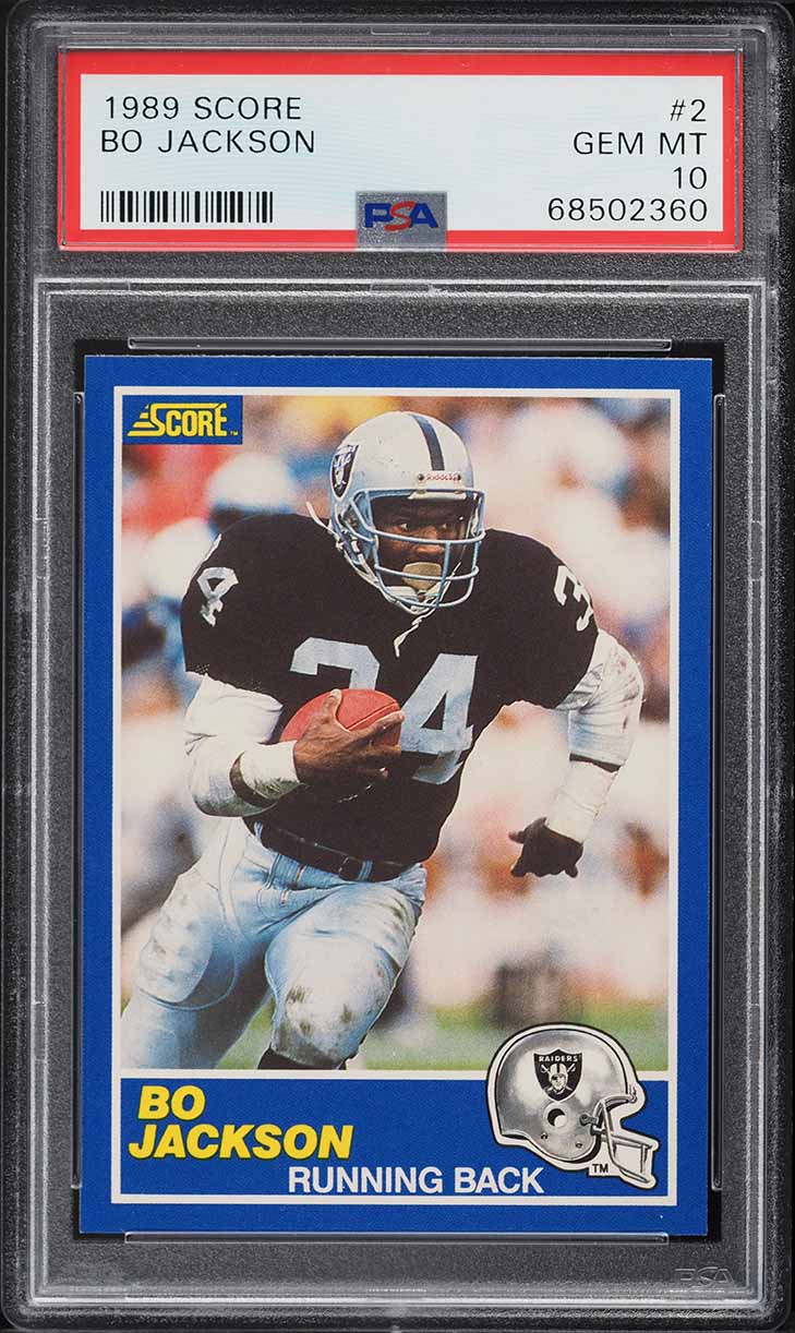 1989 Score Football Bo Jackson #2 PSA 10 GEM MINT on Fanatics Collect