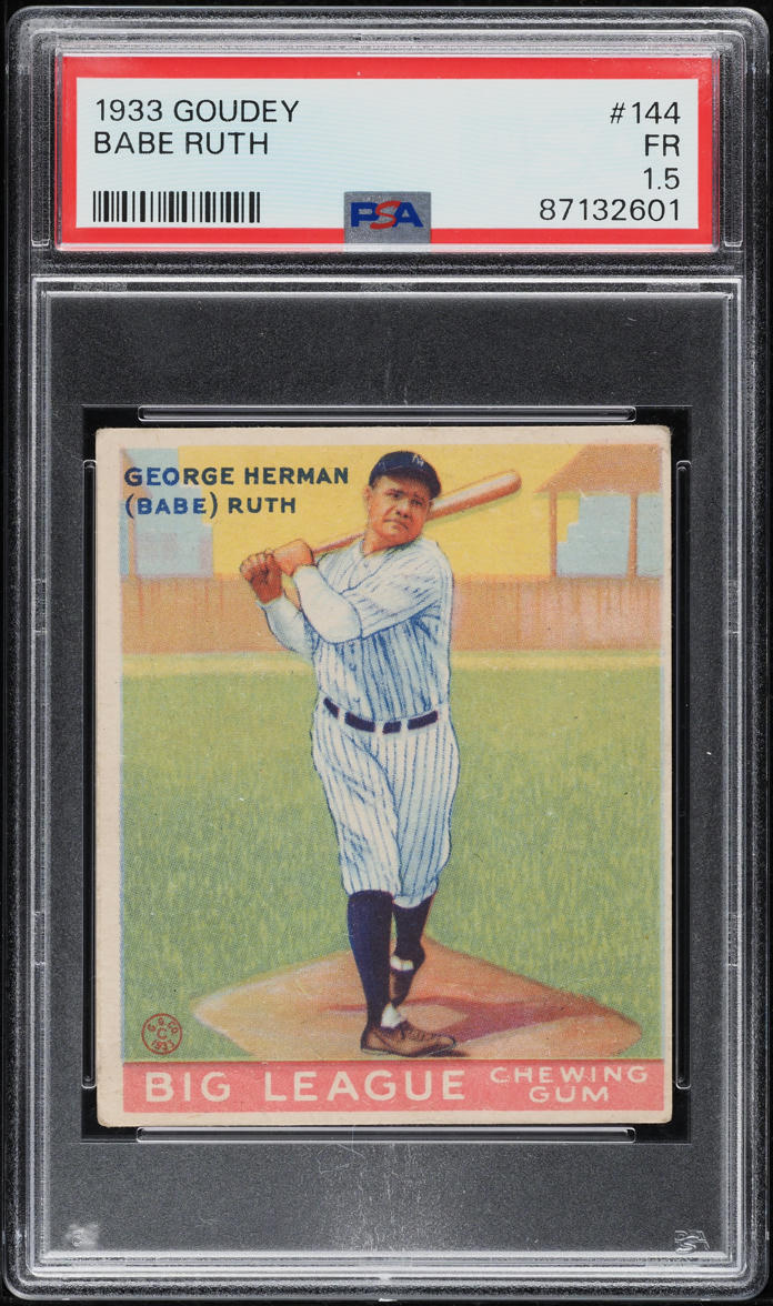 1933 Goudey Babe Ruth #144 PSA 1.5 FR (PWCC-S) on Fanatics Collect