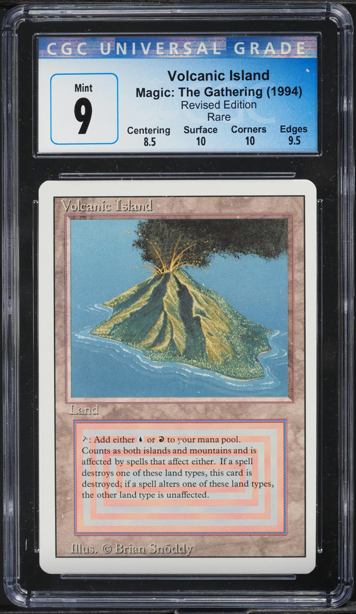 1994 Magic The Gathering MTG Revised Dual Land Volcanic Island CGC 9 MINT on Fanatics Collect