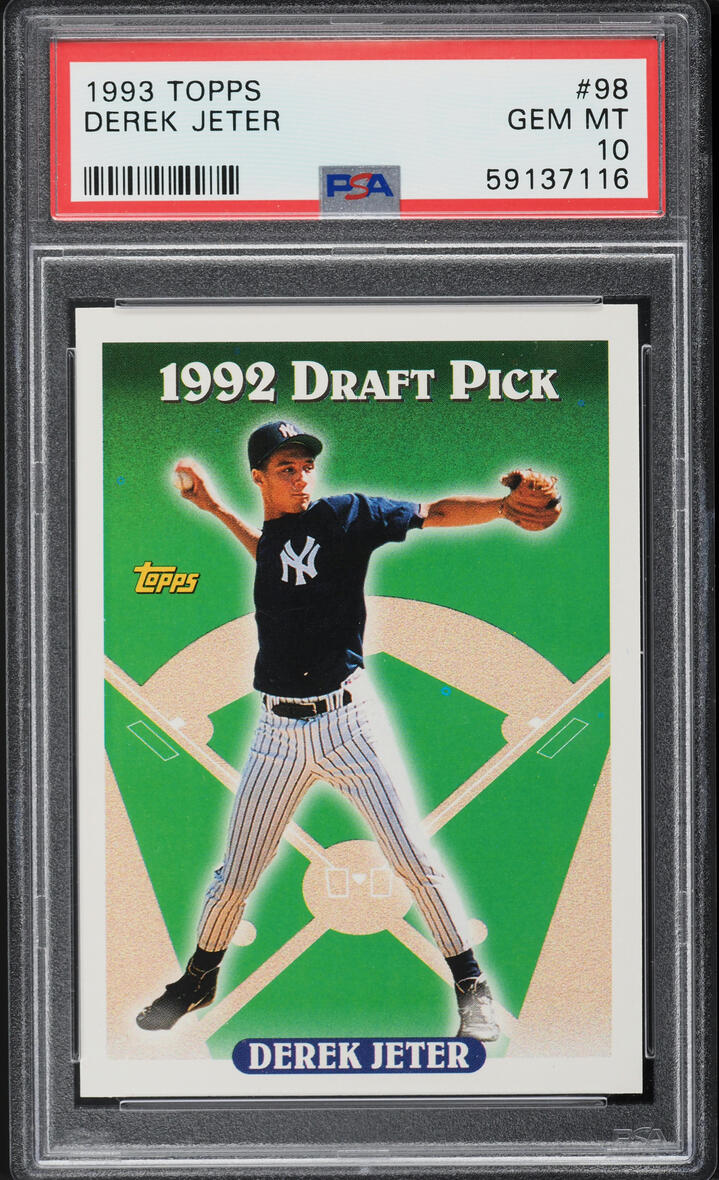 1993 Topps Derek Jeter ROOKIE #98 PSA 10 GEM MINT on Fanatics Collect