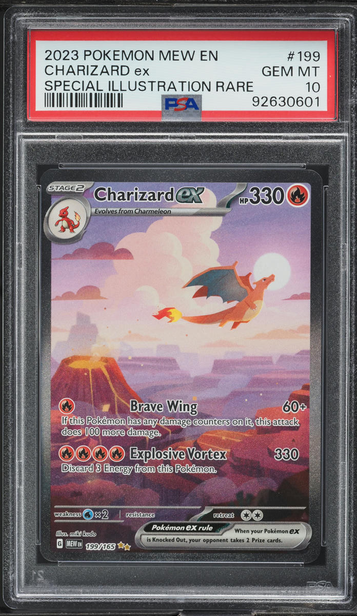 2023 Pokemon SV 151 Special Illustration Rare Charizard ex #199 PSA 10 ...