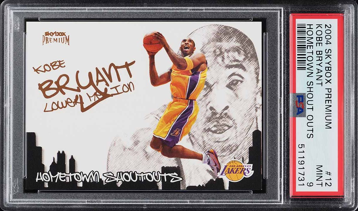 2004 SkyBox Premium Hometown Shout Outs Kobe Bryant /610 #12 PSA 9 MINT ...