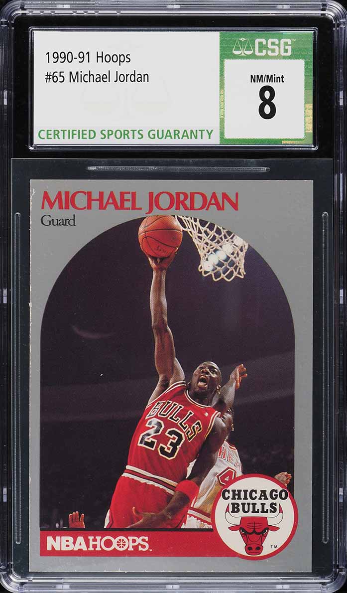 1990 Hoops Michael Jordan #65 CSG 8 NM-MT on Fanatics Collect