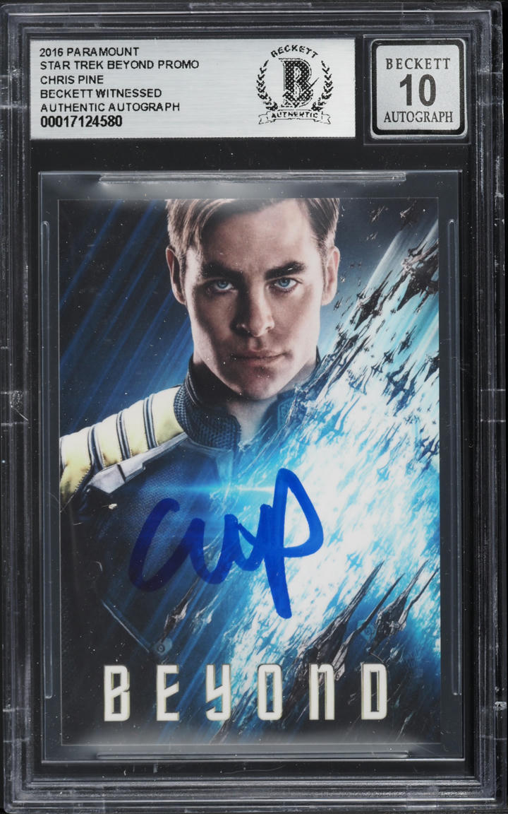 2016 Paramount Star Trek Beyond Promo Captain Kirk Chris Pine AUTO BAS ...