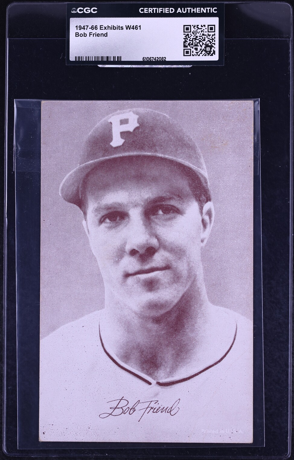 1947 Exhibits Bob Friend CGC AUTH on Fanatics Collect