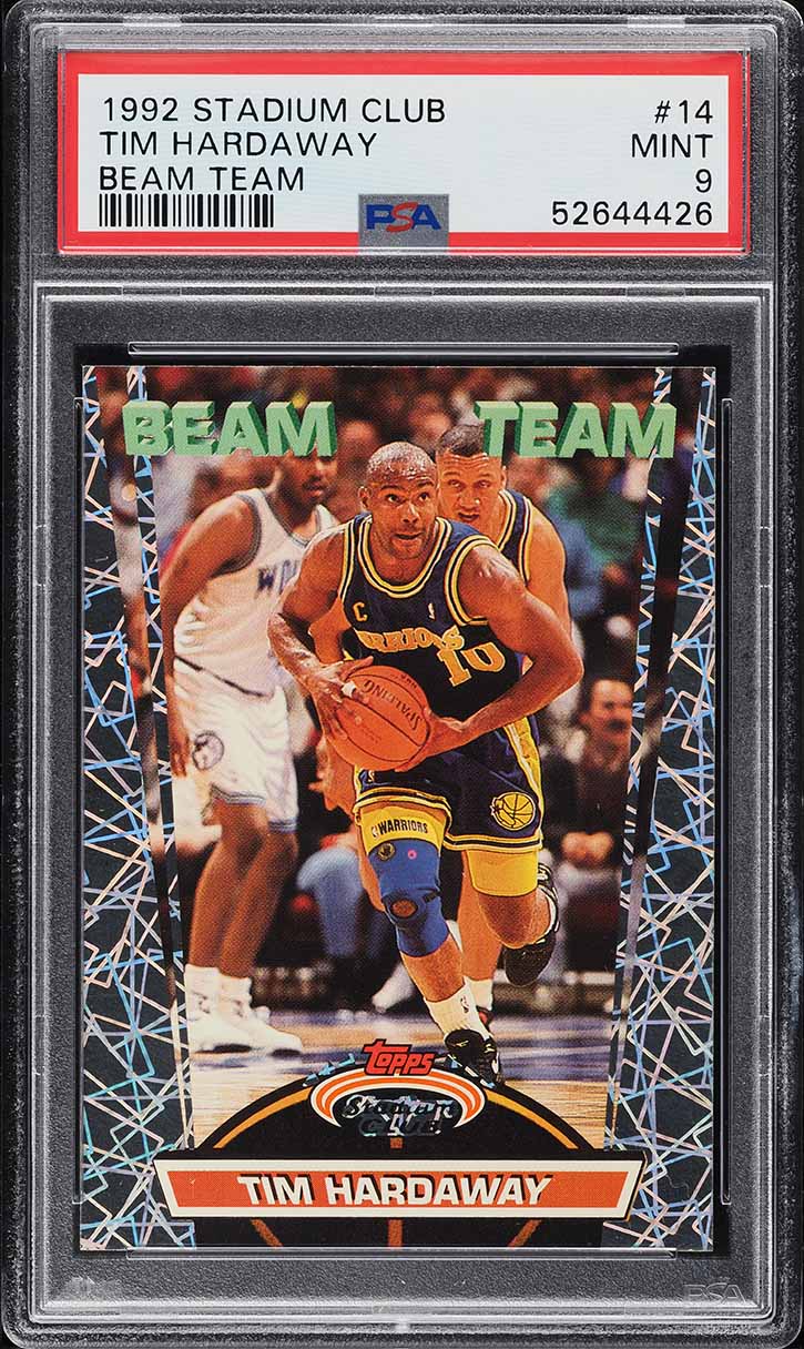 1992 Stadium Club Beam Team Tim Hardaway #14 PSA 9 MINT on Fanatics Collect