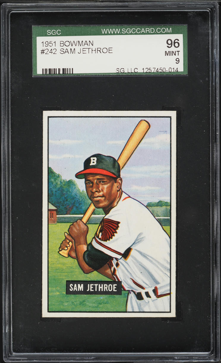 1951 Bowman Sam Jethroe #242 SGC 9 MINT on Fanatics Collect