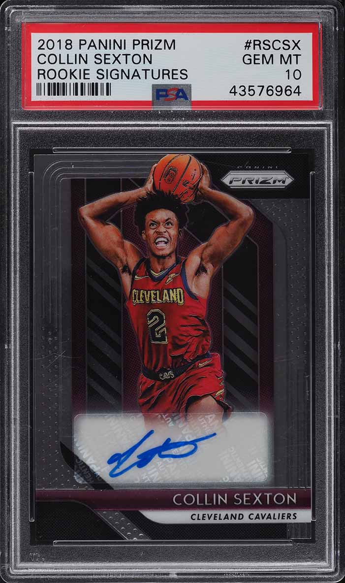 2018 Panini Prizm Signatures Collin Sexton ROOKIE RC AUTO #RSCSX PSA 10 ...