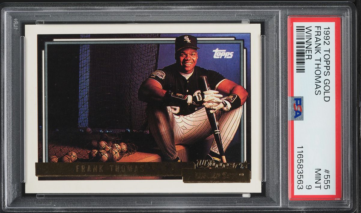 1992 Topps Gold Winner Frank Thomas #555 PSA 9 MINT on Fanatics Collect