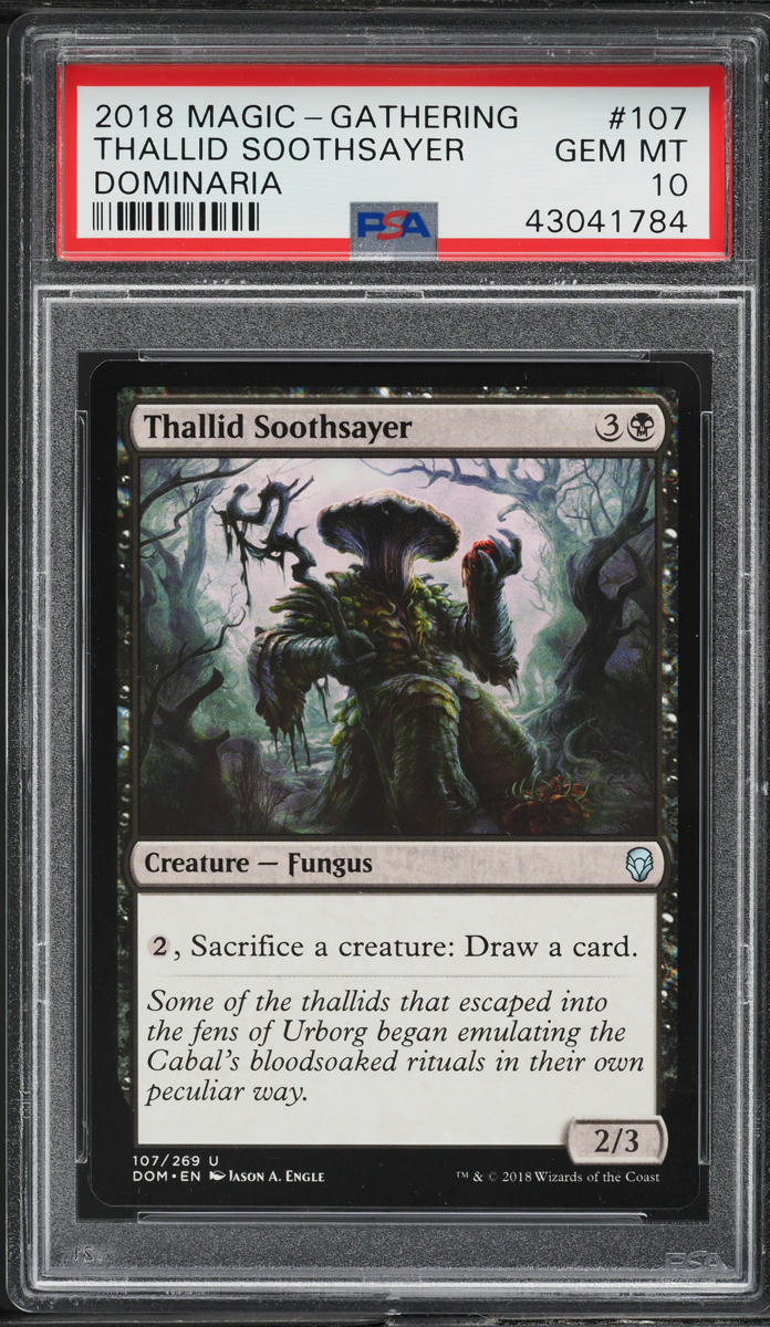 2018 Magic The Gathering MTG Dominaria Thallid Soothsayer #107 PSA 10 ...