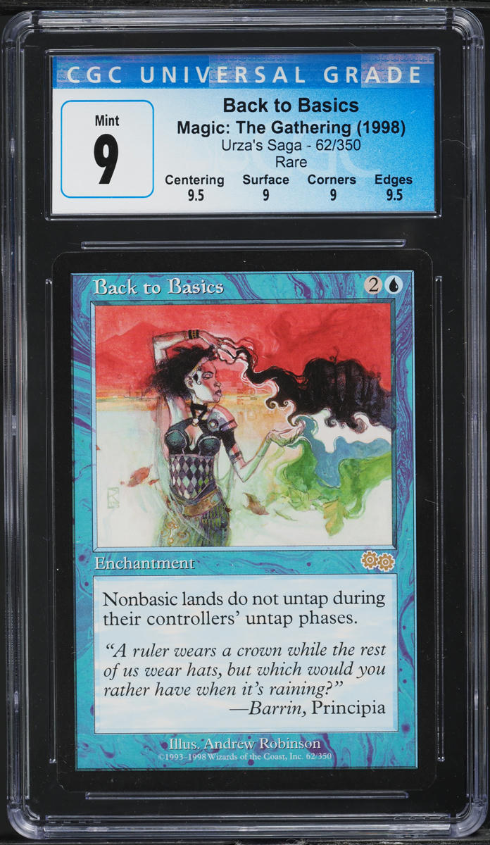 1998 Magic The Gathering MTG Urza's Saga Back To Basics #62 CGC 9 MINT ...