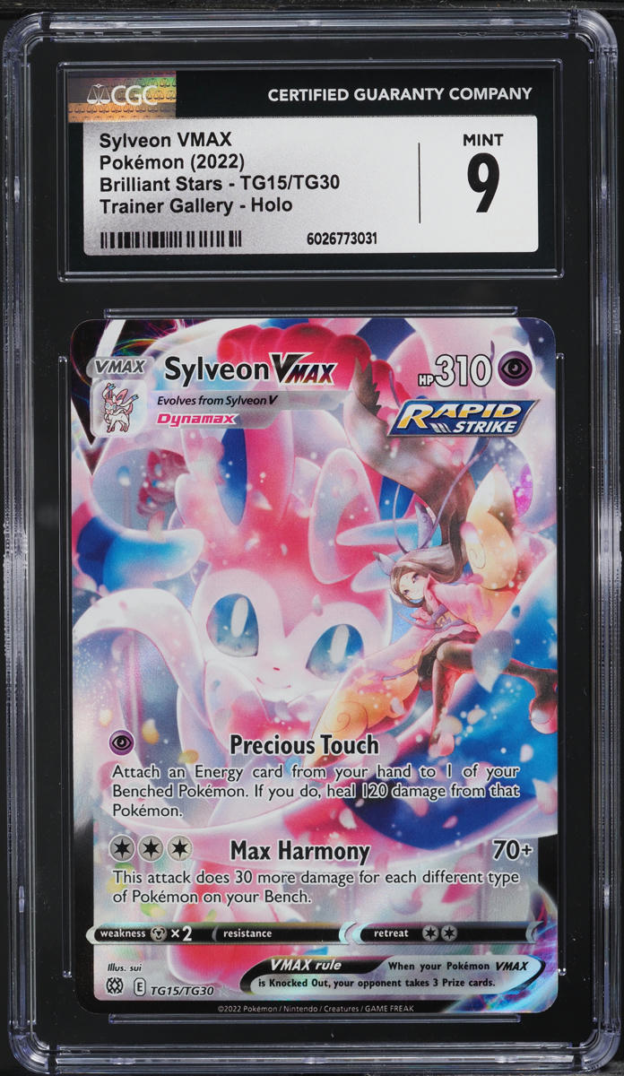 2022 Pokemon SWSH Brilliant Stars Character Rare Sylveon VMAX #TG15 CGC ...