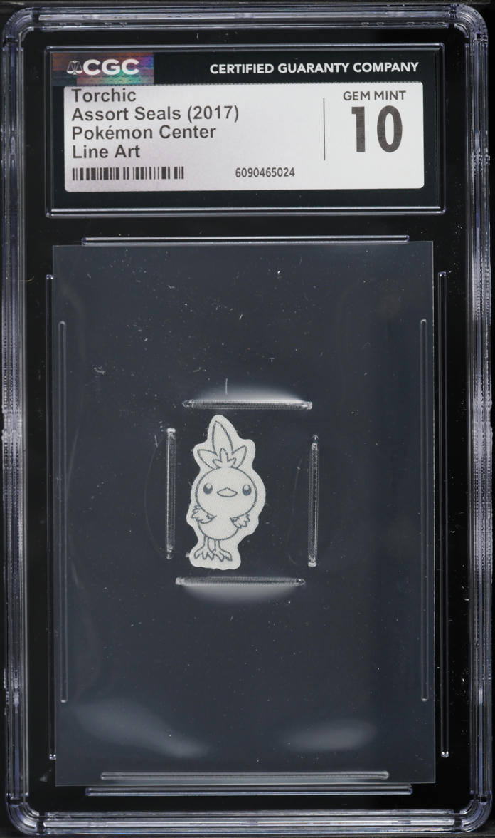 2017 Pokemon Center Assort Seals Line Art Torchic CGC 10 GEM MINT on ...