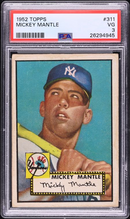 1952 Topps Mickey Mantle #311 PSA 3 VG on Fanatics Collect