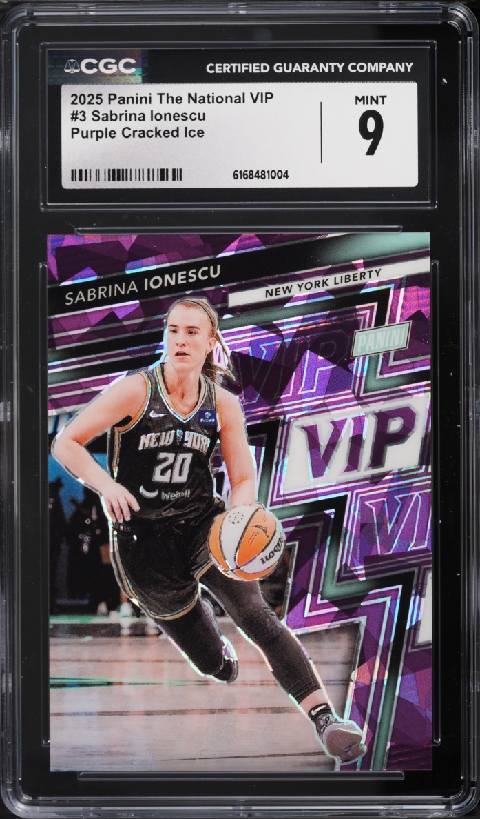 2025 Panini The National VIP Purple Cracked Ice Sabrina Ionescu /50 #3 ...