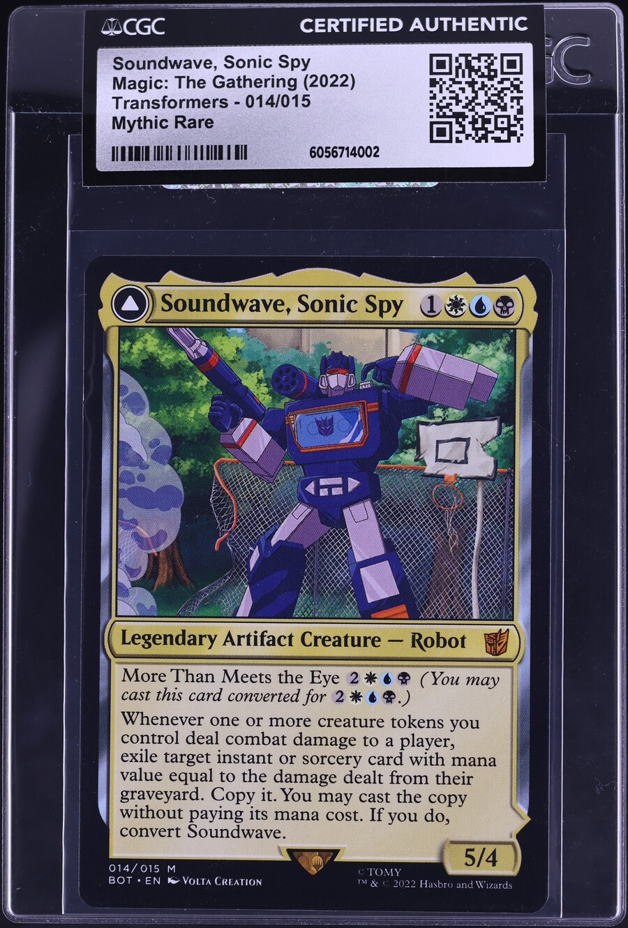 2022 Magic The Gathering MTG Transformers Soundwave, Sonic Spy #14 CGC ...