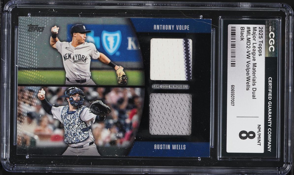 2025 Topps Major League Dual Black Anthony Volpe Austin Wells PATCH /10 ...