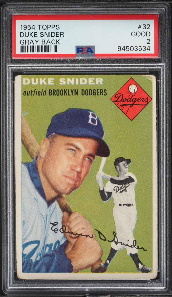 1954 Topps Duke Snider #32 PSA 2 GD on Fanatics Collect