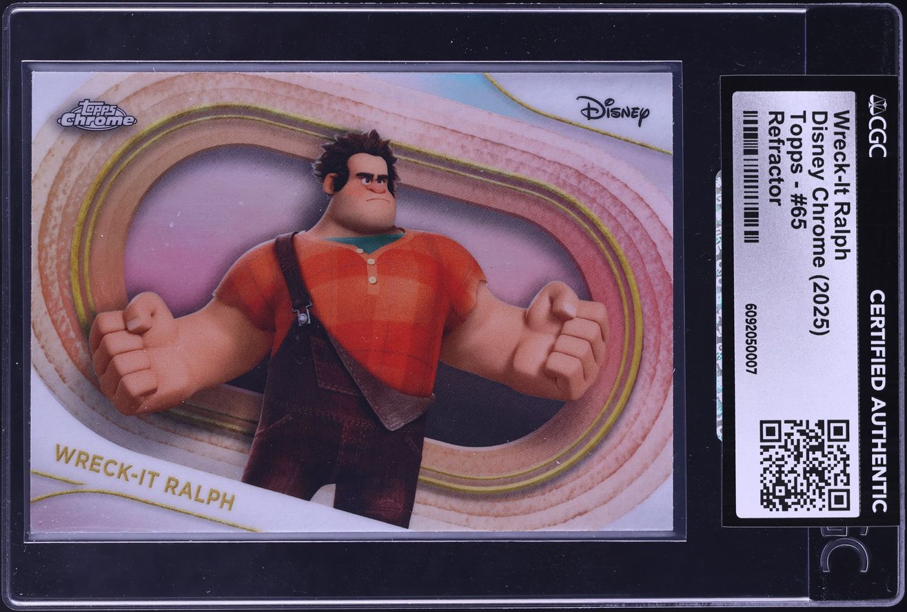 2025 Topps Chrome Disney Refractor Wreck-It Ralph #65 CGC AUTH on ...