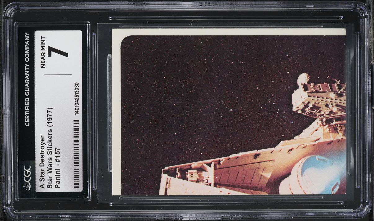1977 Panini Star Wars Stickers A Star Destroyer #157 CGC 7 NRMT on ...