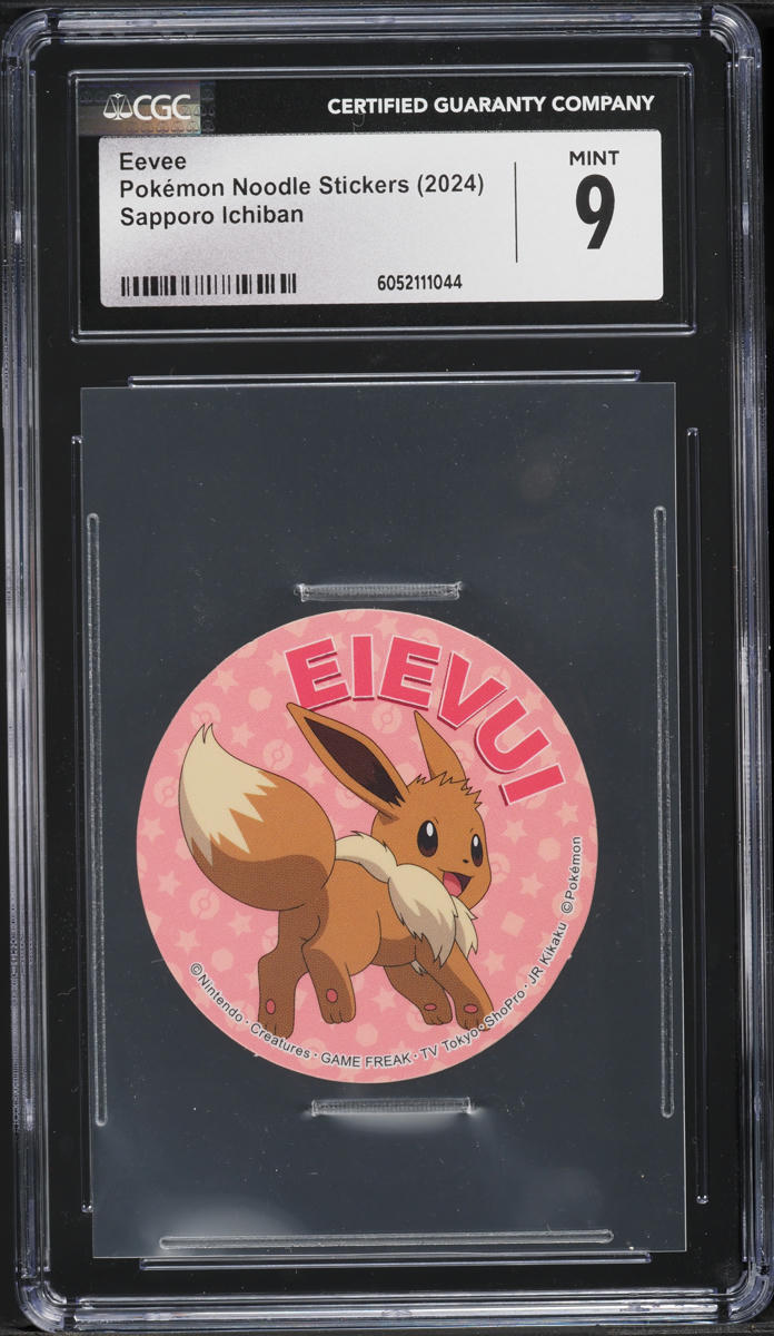 2024 Pokemon Japanese Sapporo Ichiban Noodle Stickers Eevee CGC 9 MINT ...