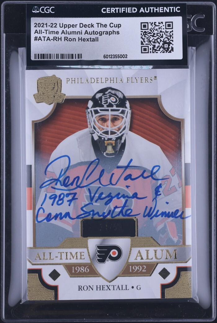 2021 Upper Deck The Cup All-Time Alumni Ron Hextall AUTO /50 #ATA-RH ...