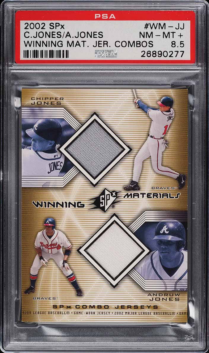 2002 SPx Winning Materials Chipper Jones & Andruw Jones PATCH #WM-JJ ...