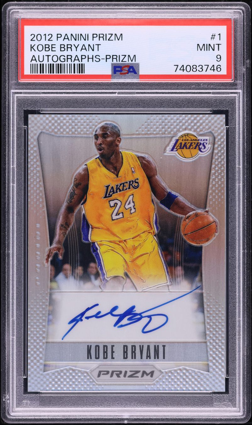 2012 Panini Prizm Silver Kobe Bryant AUTO /25 #1 PSA 9 MINT on Fanatics ...
