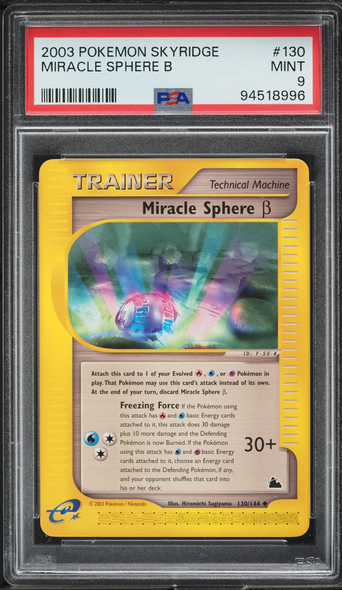 2003 Pokemon Skyridge Miracle Sphere B #130 PSA 9 MINT on Fanatics Collect