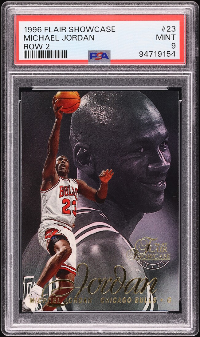1996 Flair Showcase Row 2 Michael Jordan #23 PSA 9 MINT on Fanatics Collect