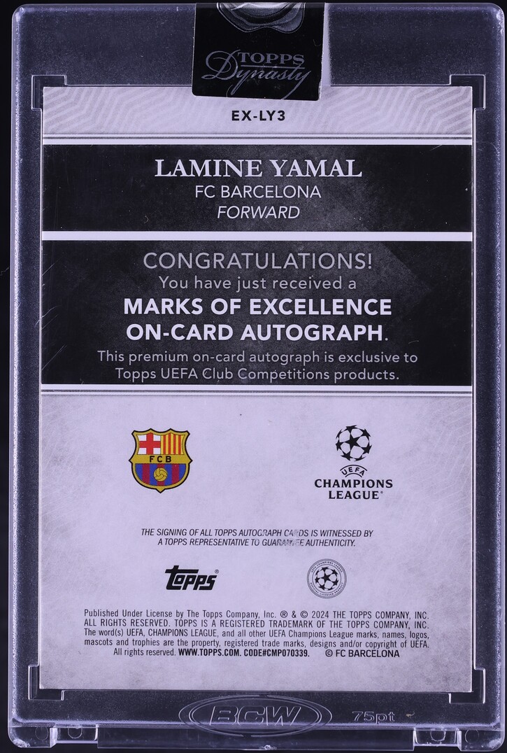 2024 Topps Dynasty UEFA Club Competitions Marks Of Excellence Gold ...