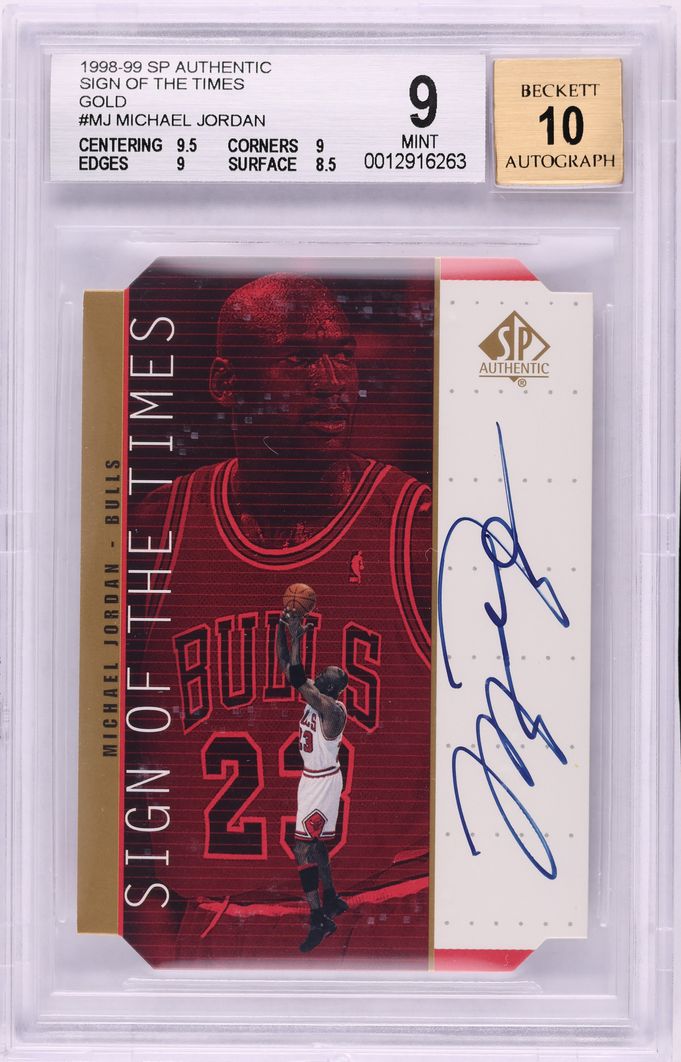 1998 SP Authentic Sign Of The Times Gold Michael Jordan AUTO #MJ BGS 9 ...