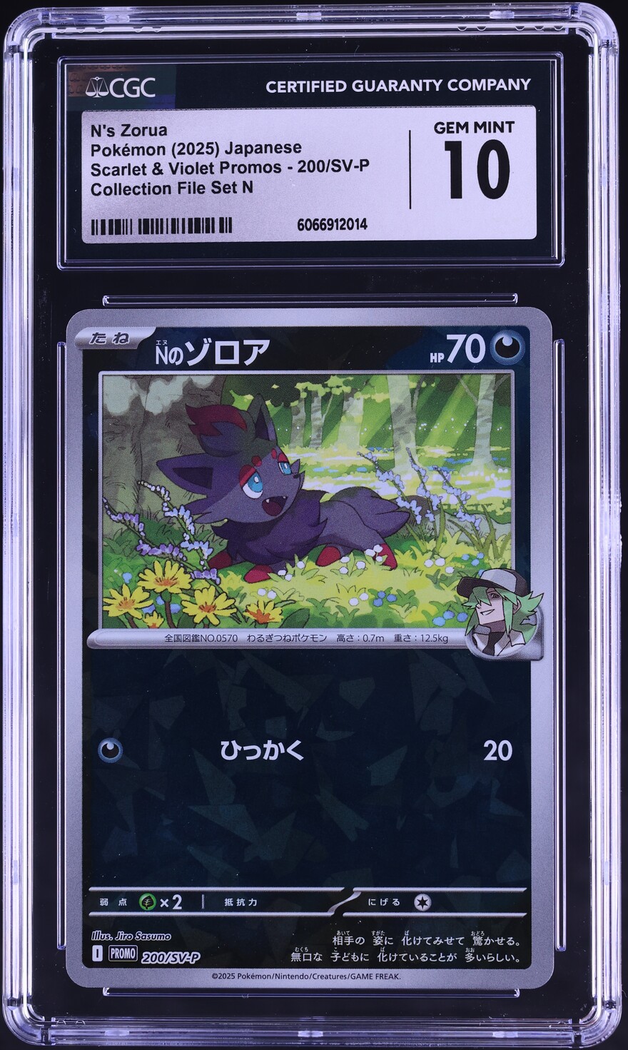 2025 Pokemon Japanese SV Promo Collection File Set N's Zorua #200 CGC ...