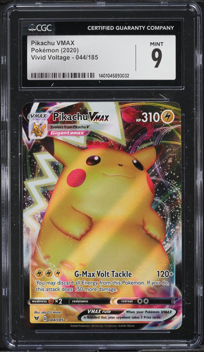 2020 Pokemon Sword & Shield Vivid Voltage Full Art Pikachu VMAX #44 CGC ...
