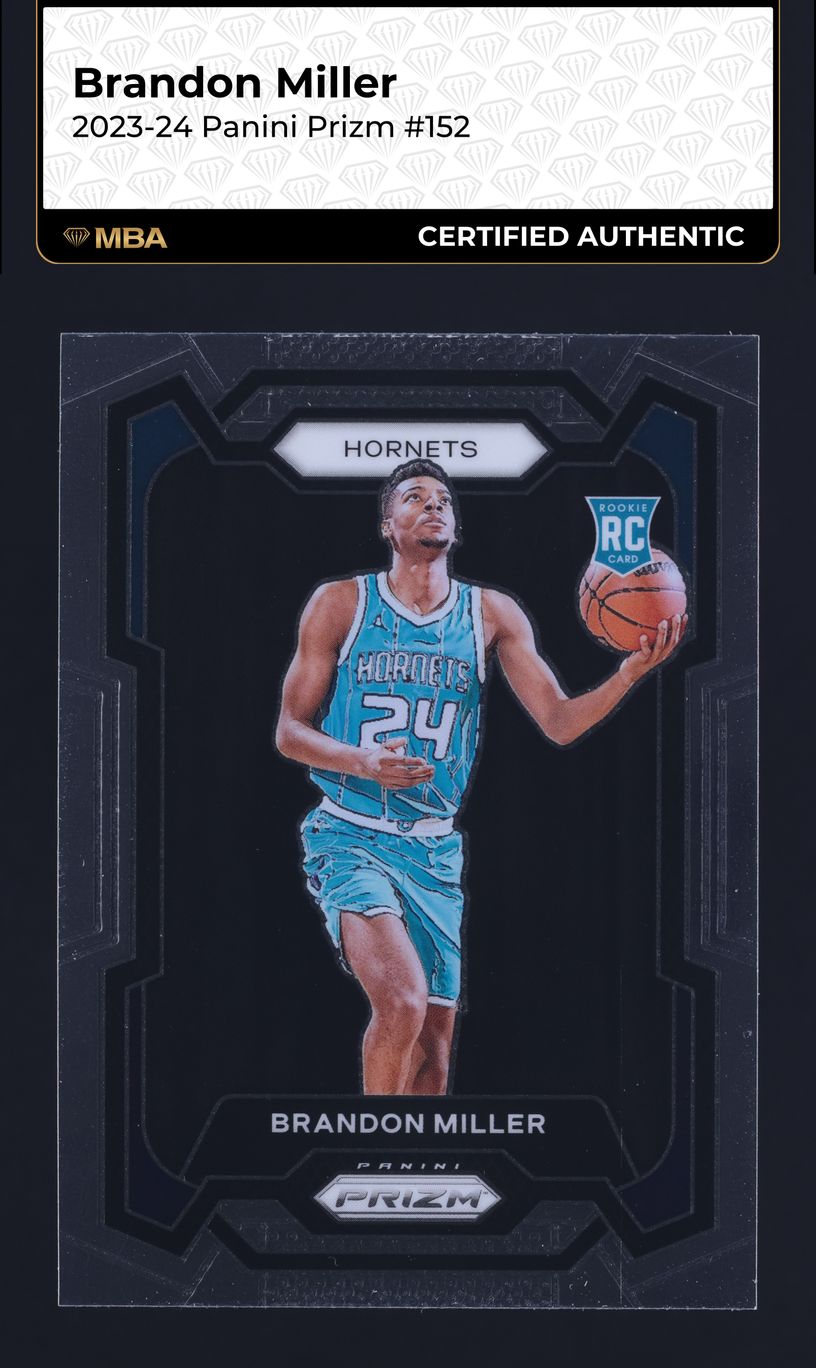 2023 Panini Prizm Brandon Miller ROOKIE #152 MBA AUTH on Fanatics Collect