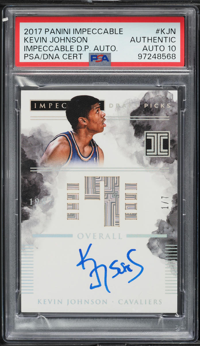 2017 Panini Impeccable Draft Pick Kevin Johnson AUTO DNA 10 1/7 #KJN PSA AUTH on Fanatics Collect