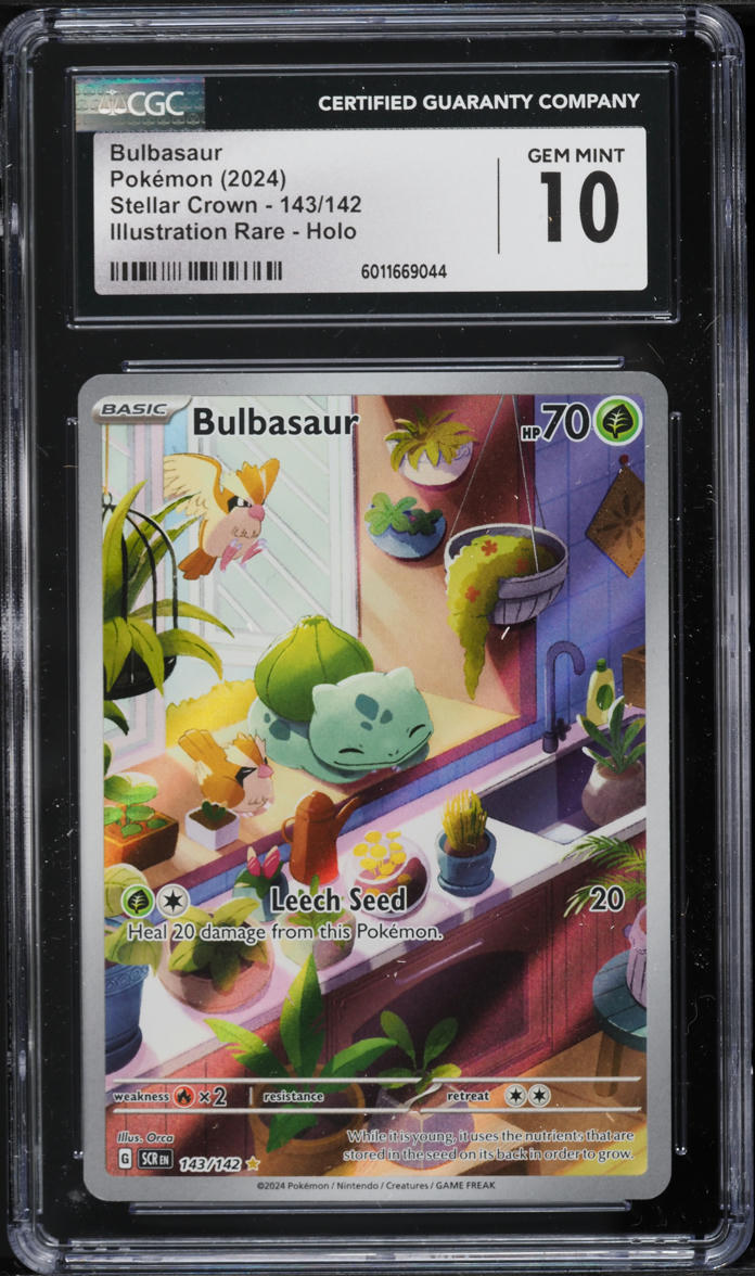 2024 Pokemon Scarlet & Violet Stellar Crown Bulbasaur #143 CGC 10 GEM MINT on Fanatics Collect