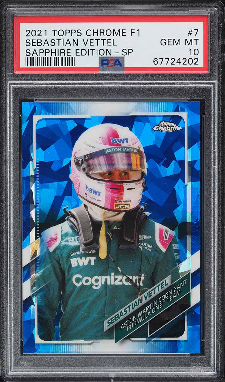 2021 Topps Chrome Formula 1 F1 Sapphire Sebastian Vettel SHORT PRINT #7 ...