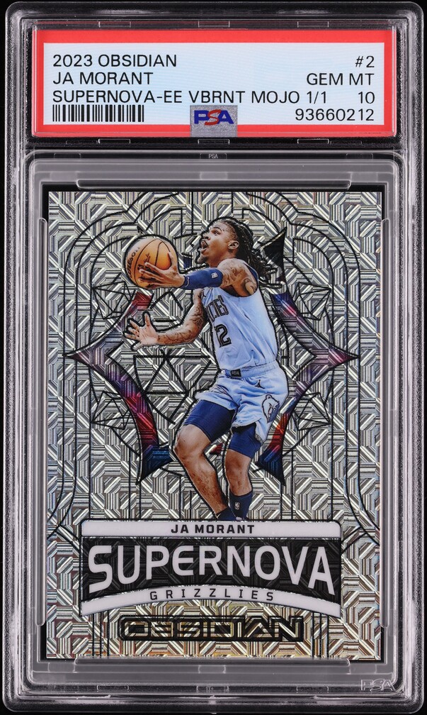 2023 Panini Obsidian Supernova Vibrant Mojo Ja Morant 1/1 #2 PSA 10 GEM MINT on Fanatics Collect