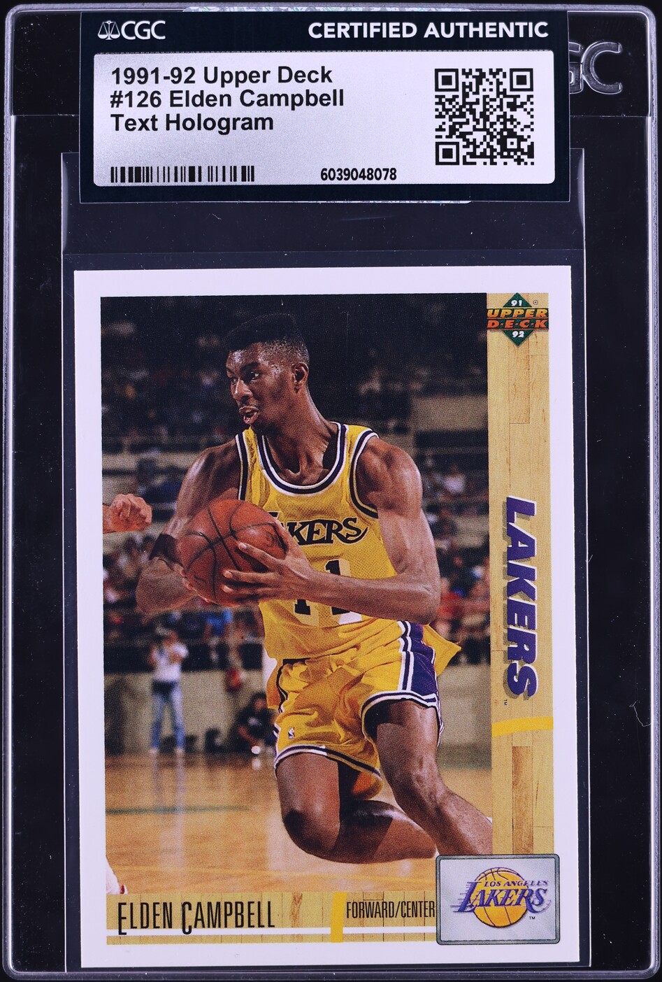 1991 Upper Deck Basketball Elden Campbell #126 CGC AUTH on Fanatics Collect