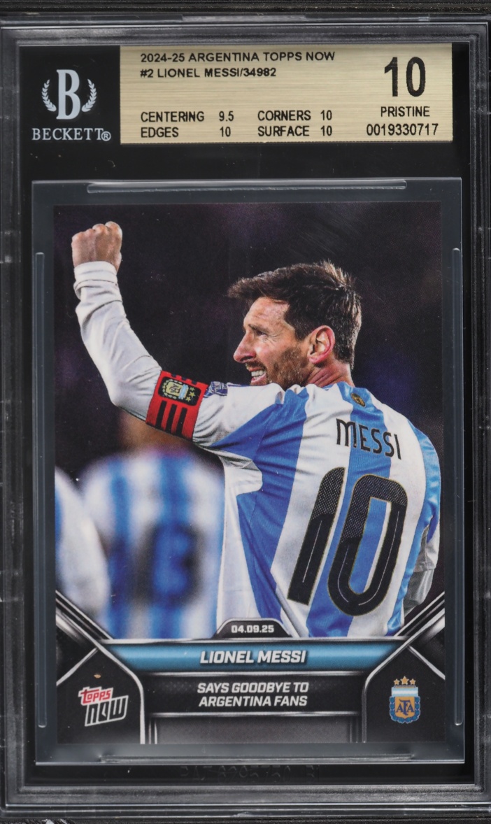 2024 Topps Now Argentina Lionel Messi #2 BGS 10 PRISTINE on Fanatics ...