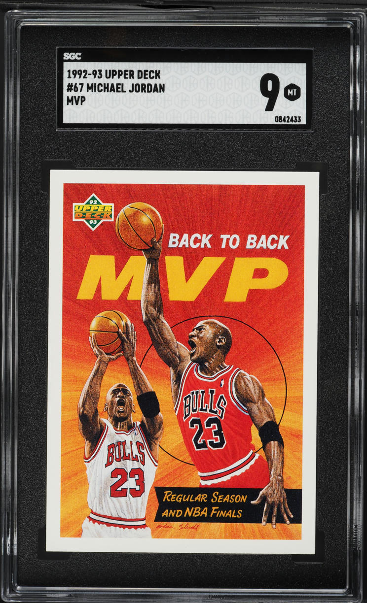 1992 Upper Deck MVP Michael Jordan #67 SGC 9 MINT on Fanatics Collect