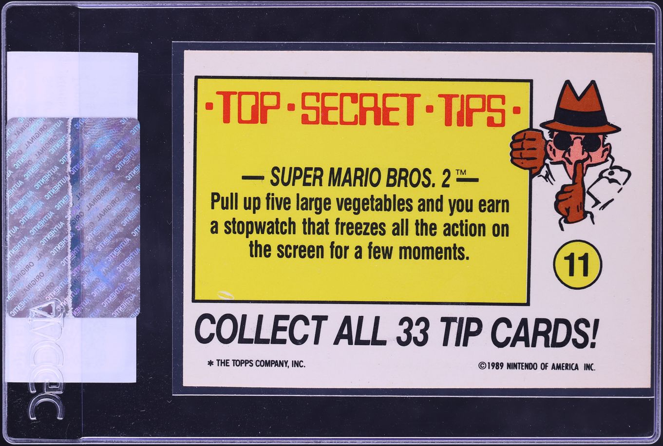 1989 Topps Nintendo Game Pack Top Secret Tips Sticker Super Mario Bros ...