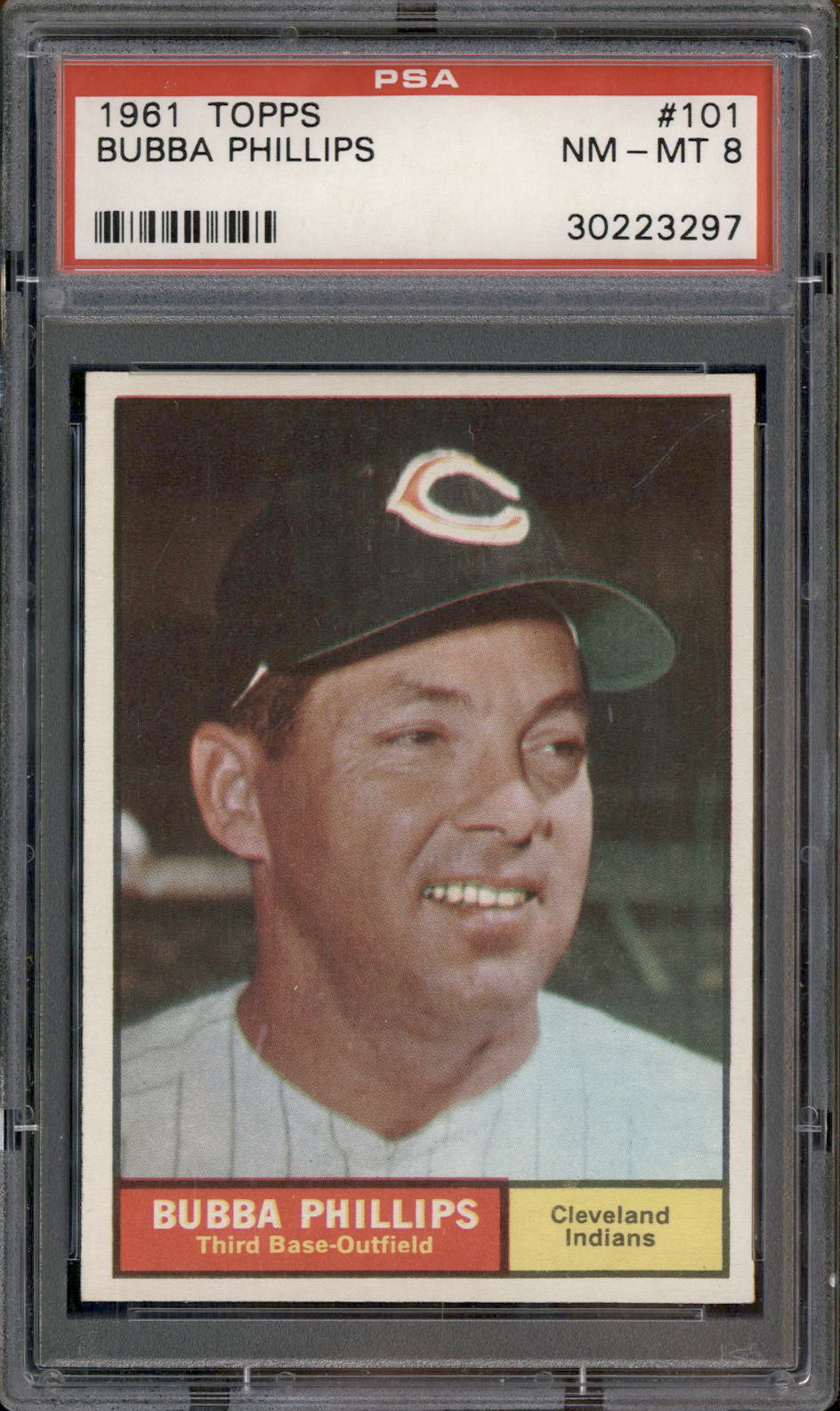 1961 Topps #101 Bubba Phillips PSA 8 on Fanatics Collect