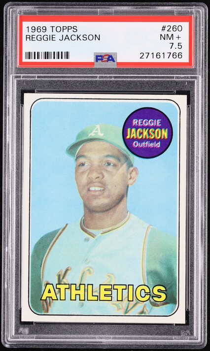 1969 Topps Reggie Jackson ROOKIE #260 PSA 7.5 NRMT+ on Fanatics Collect
