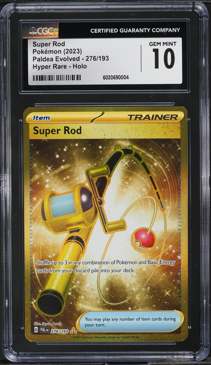 2023 Pokemon SV Paldea Evolved Full Art Super Rod #276 CGC 10 GEM MINT ...