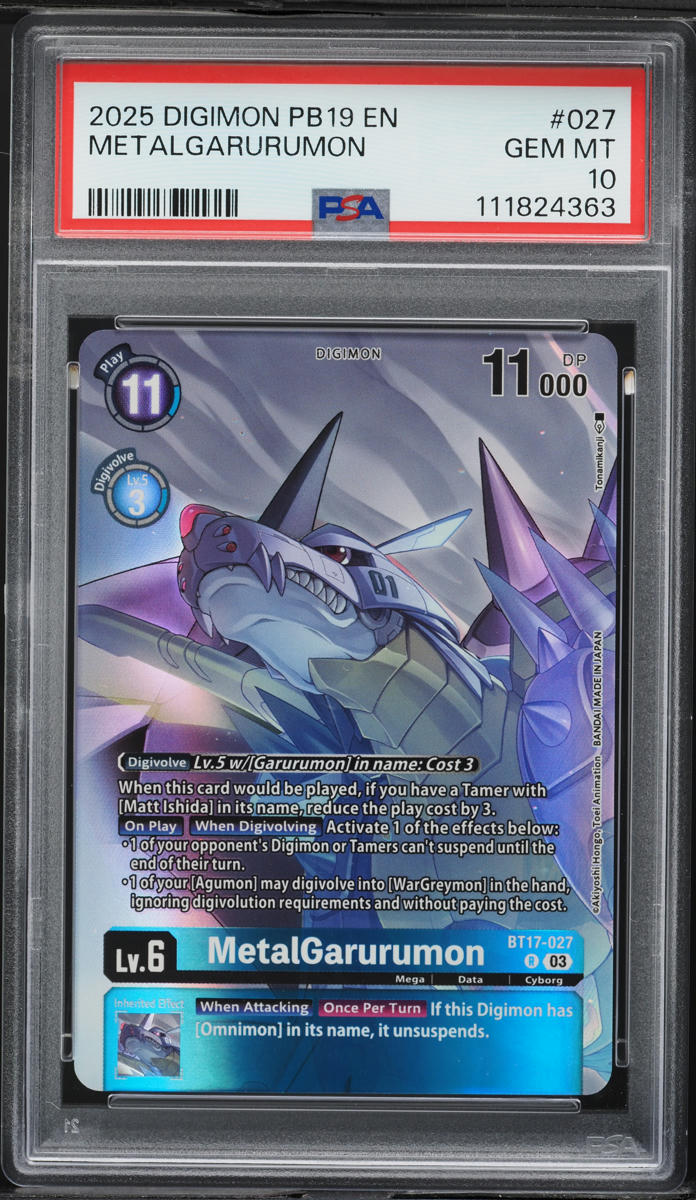2025 Digimon Omnimon Binder Set Metalgarurumon #027 PSA 10 GEM MINT on ...