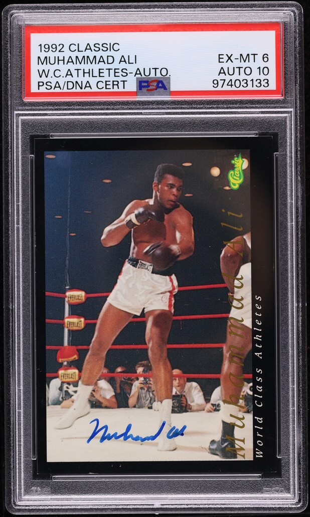 1992 Classic World Class Athletes Boxing Muhammad Ali AUTO DNA 10 PSA 6 ...