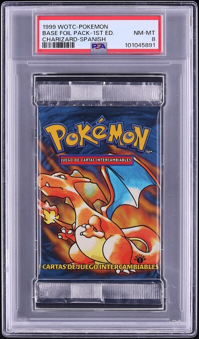 1999 Pokemon Spanish Base Set 1st Edition Booster Pack Charizard Art ...